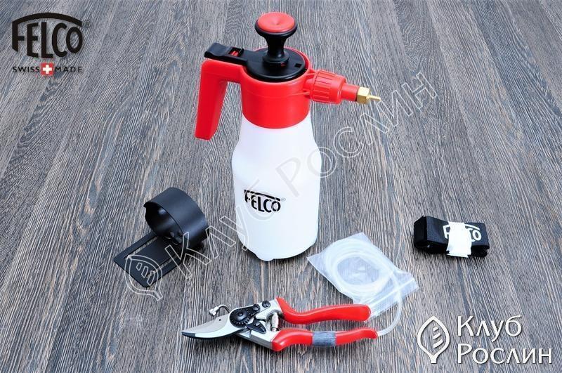 Садовий секатор FELCO 19 обвідний ергономічний з пульверизатором (Фелко ...